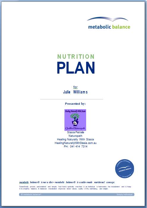 Metabolic Balance - Healing Naturally With Stasia